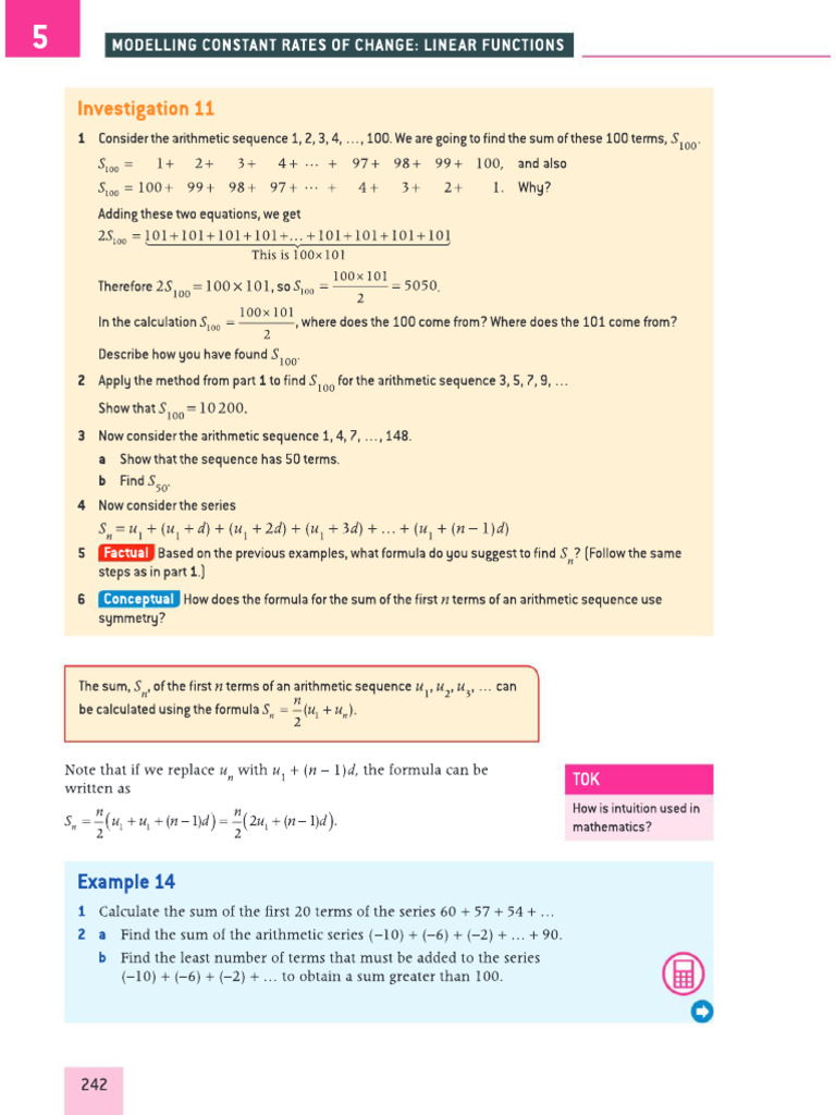 Formative assessment Investigation 2 Sequence and Series | PDF