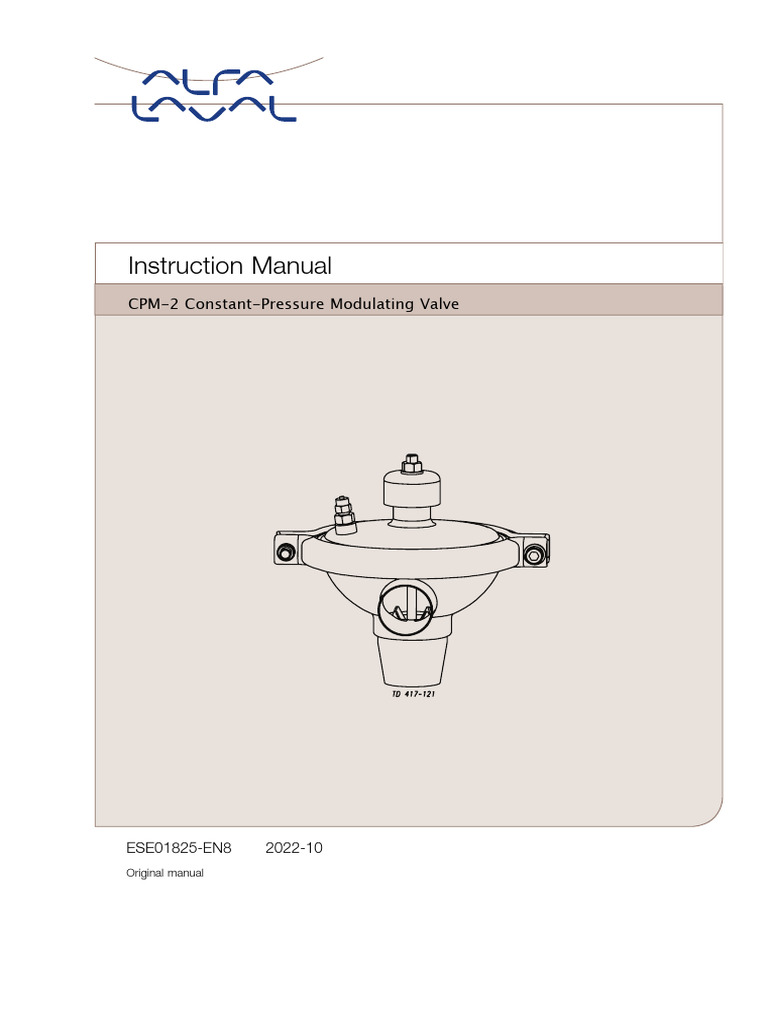 Instruction Manual CPM 2 Constant Pressure Modulating Valve | PDF ...