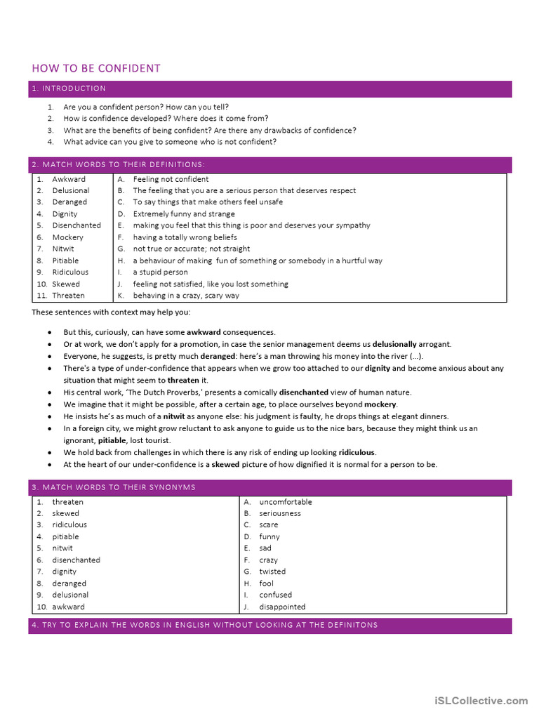 How To Be Confident | PDF | Career & Growth | Language Arts & Discipline