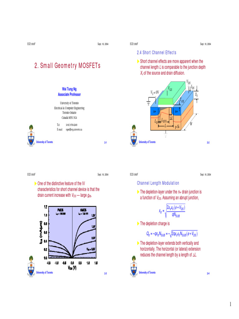 Lect02 | PDF | Field Effect Transistor | Mosfet