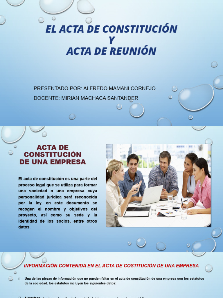 Guía para Actas de Empresa y Reunión | PDF