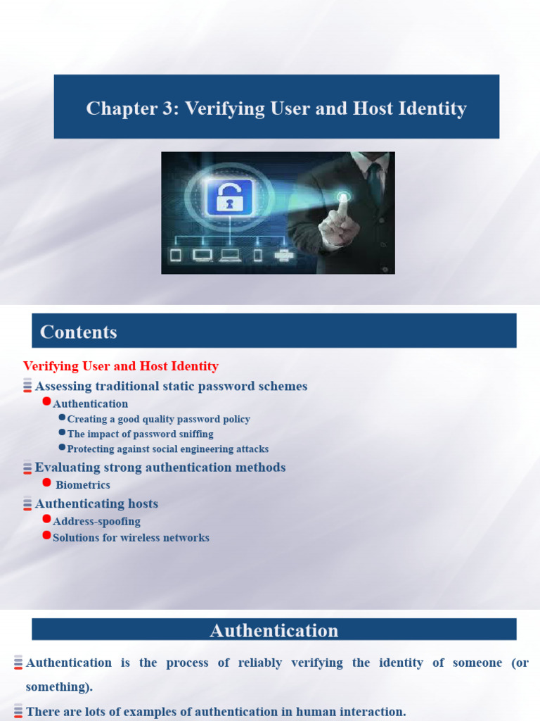 Lecture 3 A Authentication Pdf Password Authentication
