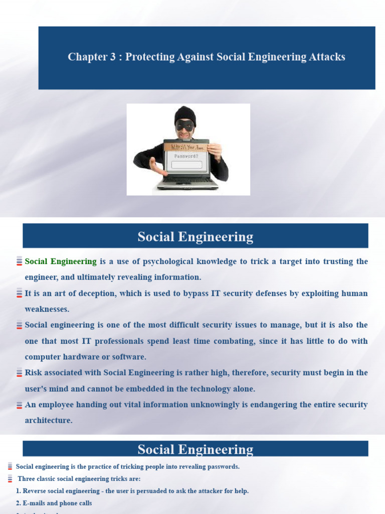 Lecture 3 b Social Engineering | PDF | Social Engineering (Security) | Security