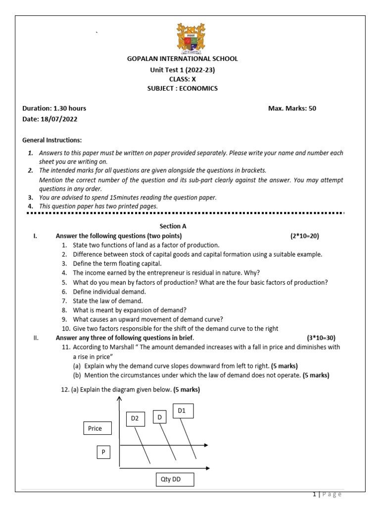 Economics Grade10 Question Paper | Download Free PDF | Labour Economics ...
