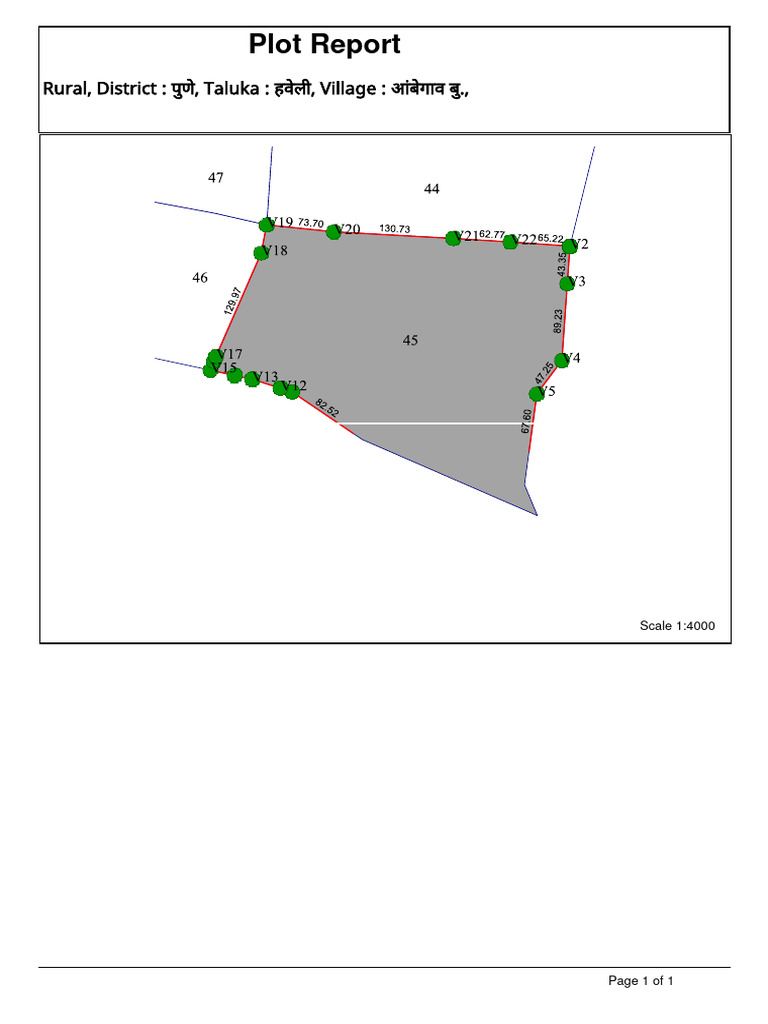 Pune District Plot Report - Ambaegav Bk. | PDF