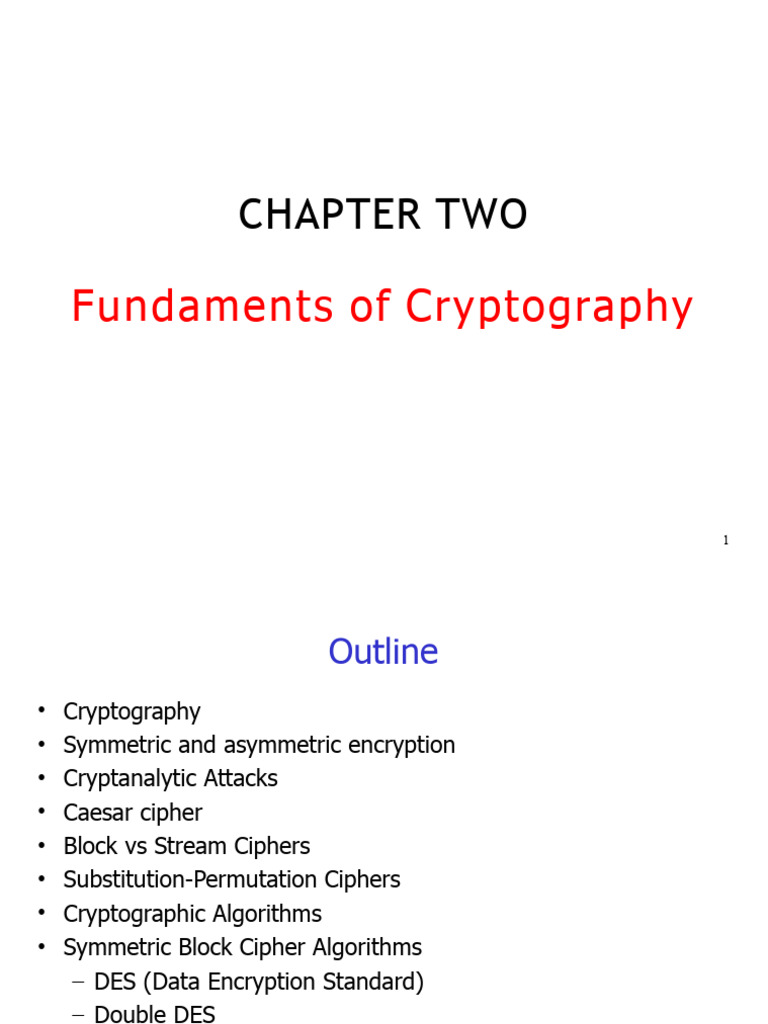 Chapter 2 Cryptography | PDF | Cryptography | Encryption Chapter 2 Cryptography | PDF | Cryptography | Encryption