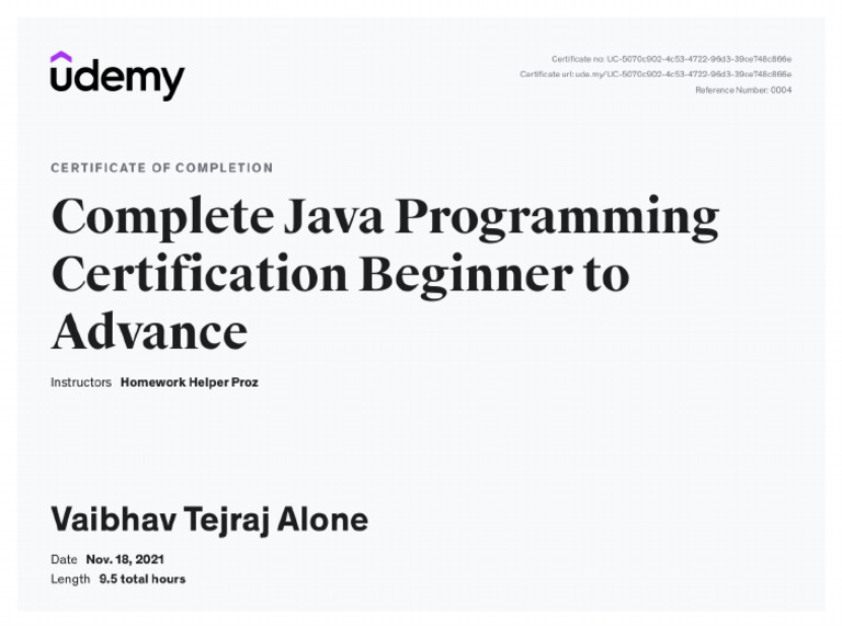 Complete Java Programming Certification Beginner To Advance | PDF Complete Java Programming Certification Beginner To Advance | PDF