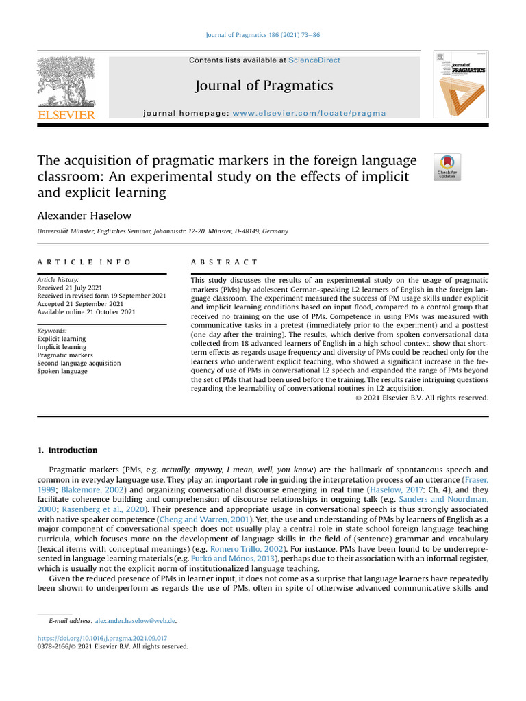 Reading Assignment Art.1 | Download Free PDF | Learning | Second Language