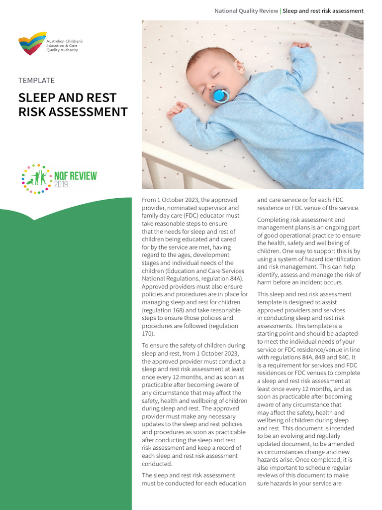 Sleep and Rest Risk Assessment | PDF | Risk | Risk Assessment
