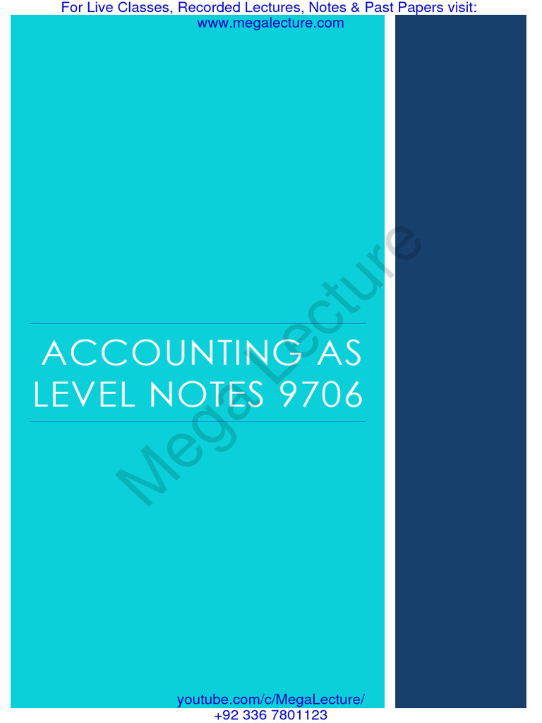 Accounting As Level Notes 9706 2020 Syllabus | PDF | Debits And Credits ...