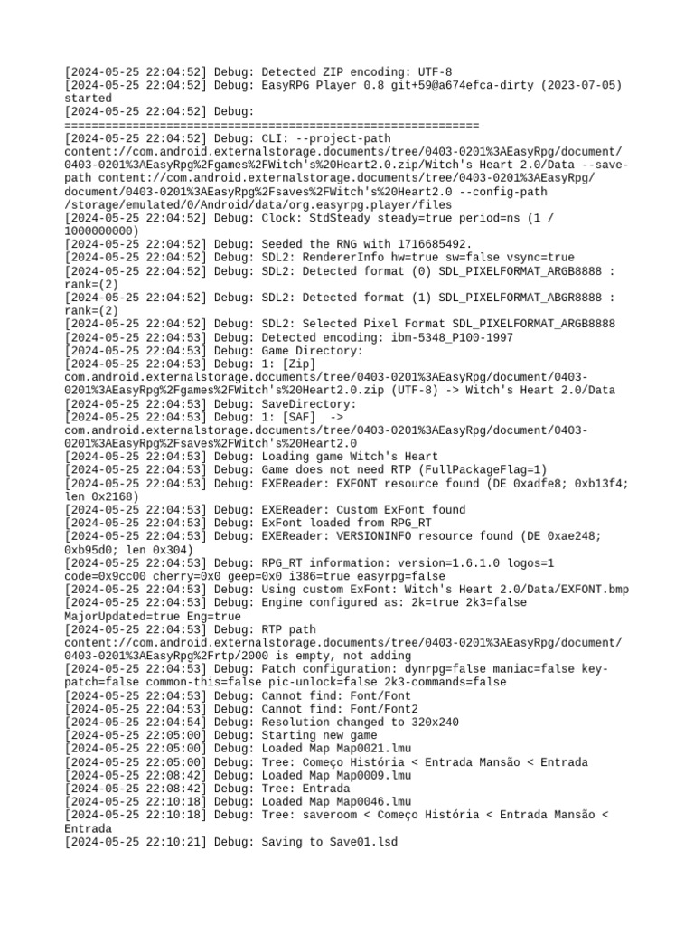 Easyrpg Log | PDF | Zip (File Format) | Computing