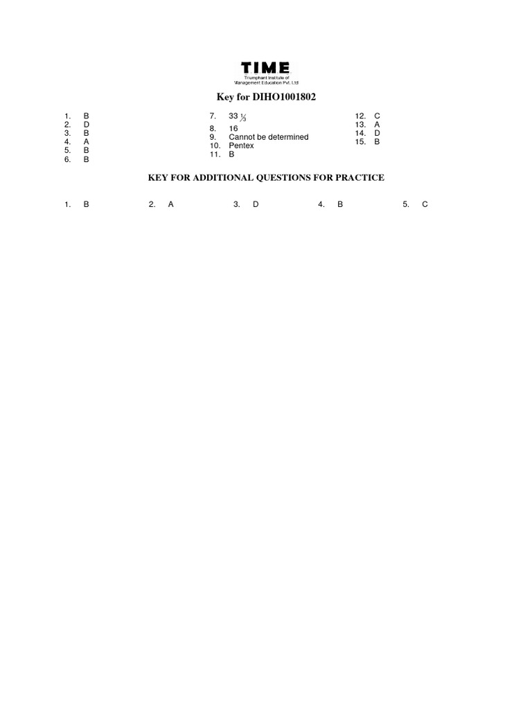DATA INTERPRETATION HANDOUT PART 2 - Key | PDF