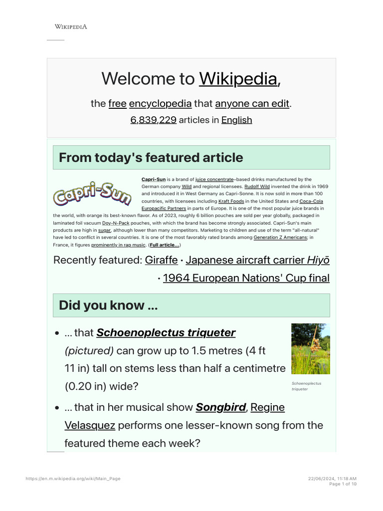 Wikipedia, The Free Encyclopedia | PDF | Wikipedia