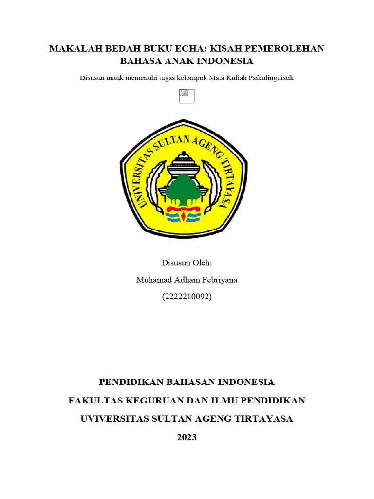 Makalah Bedah Buku Echa | PDF | Kajian Bahasa Asing | Kesehatan Holistik