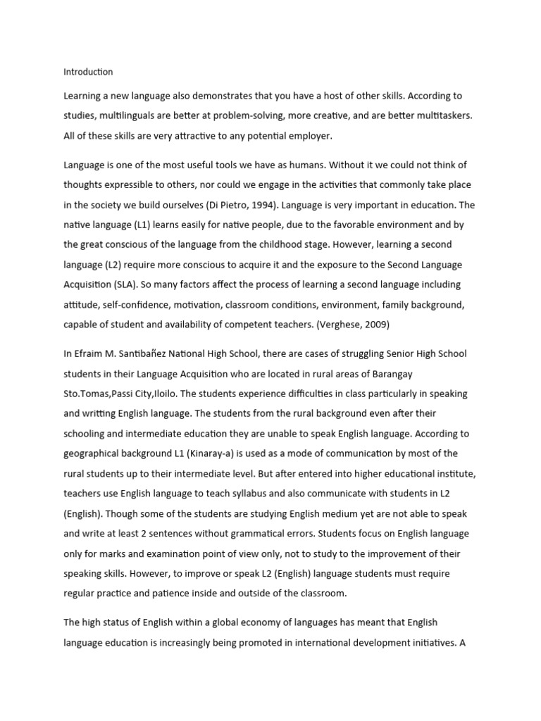 Concept Paper | PDF | Second Language | Second Language Acquisition Concept Paper | PDF | Second Language | Second Language Acquisition