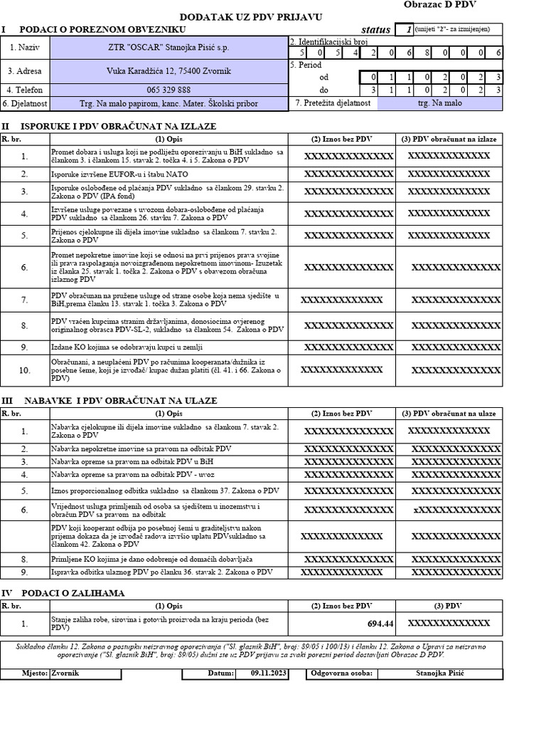 DPDV Oktobar2023 | PDF