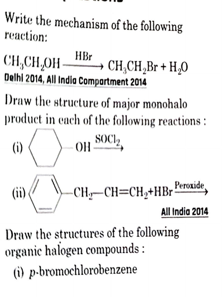 Haloalkanes and Haloarenes PYQ 2 | PDF | Atoms | Chlorine