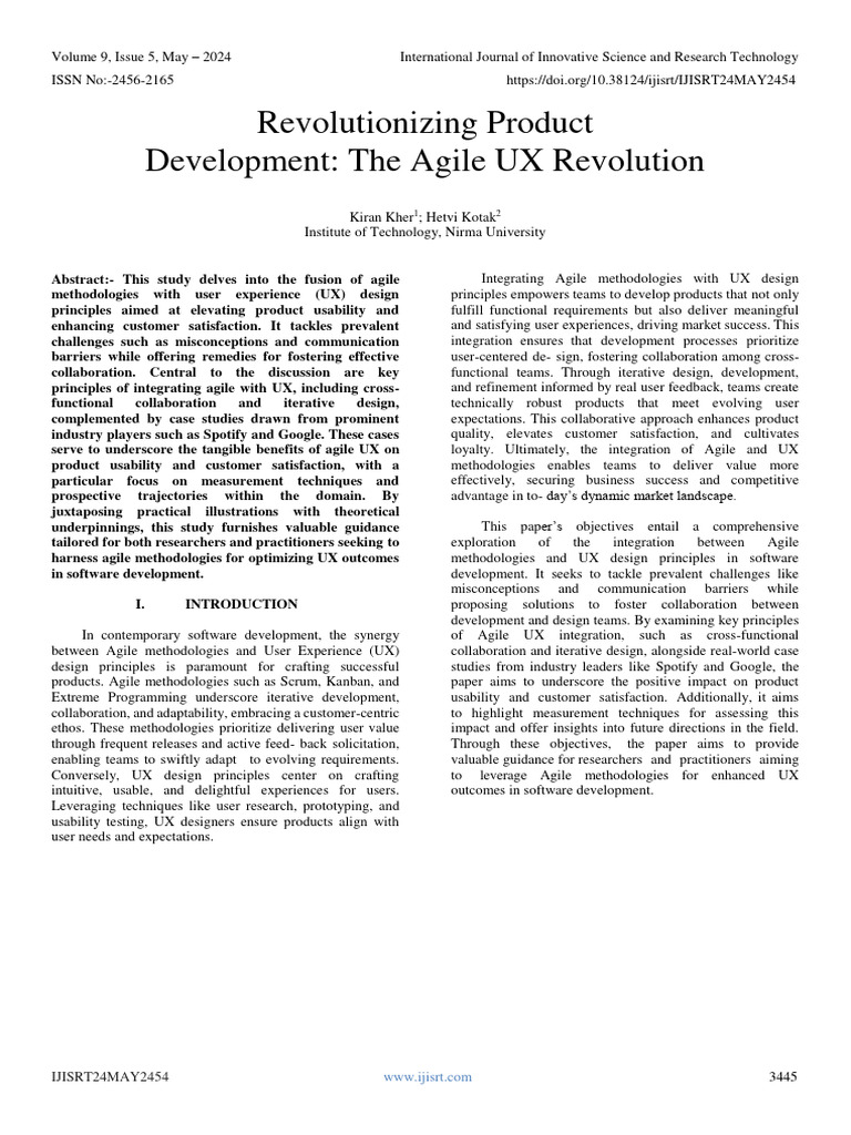 Revolutionizing Product Development: The Agile UX Revolution | PDF | Agile Software Development ...