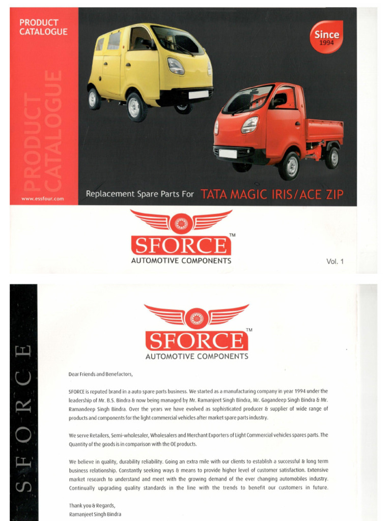 Tata Ace Zip Spare Parts | PDF