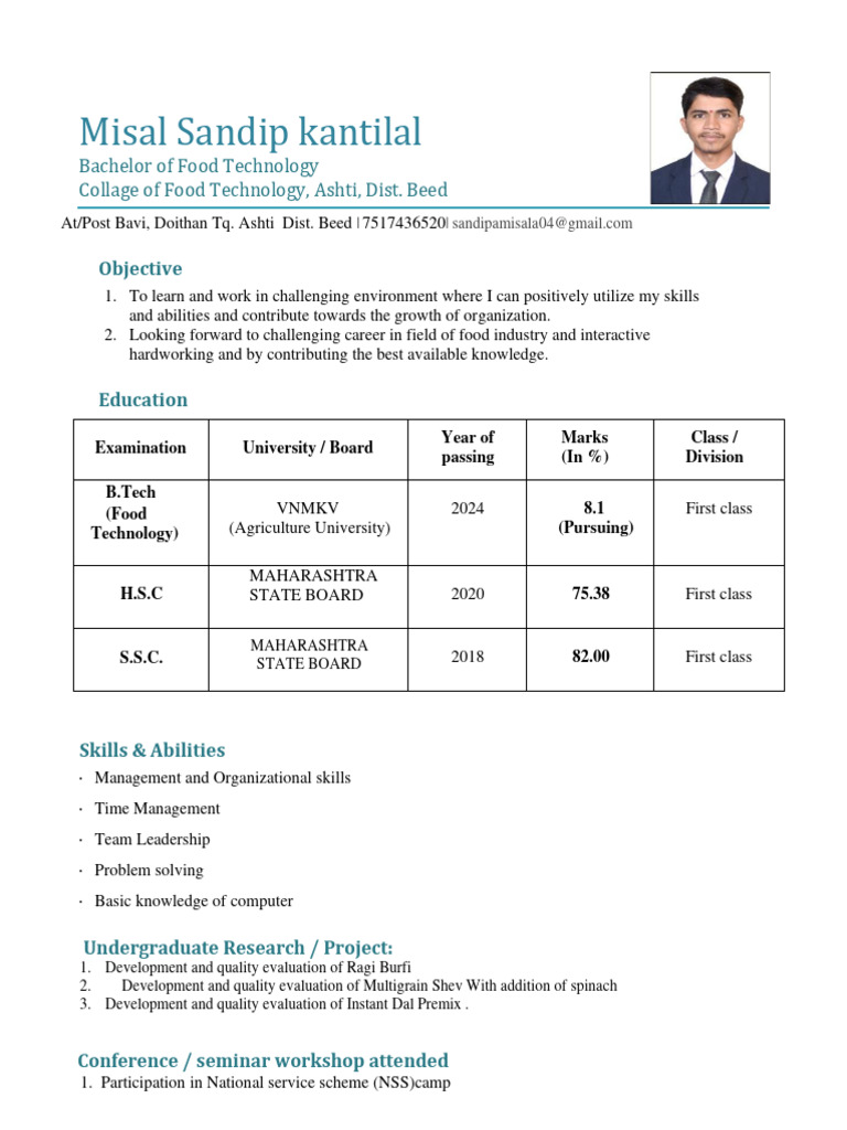 MIsal Sandip Resume 1 | PDF