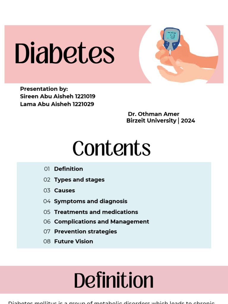 Diabetes Presentation | PDF | Diabetes | Diabetes Management