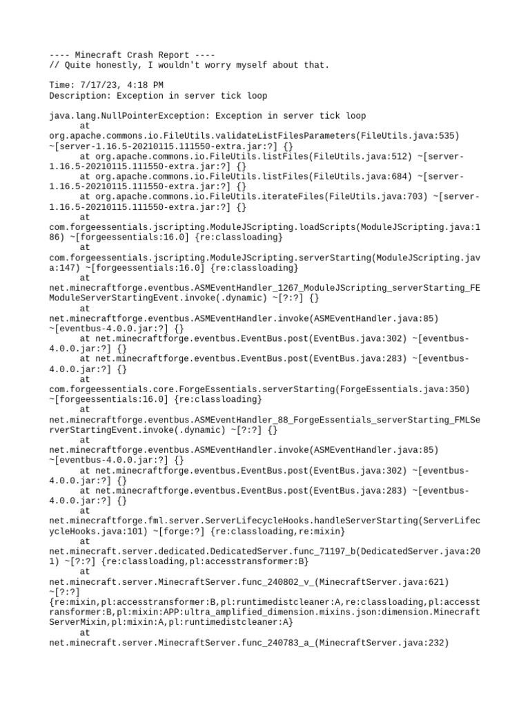 Crash 2023 07 17 - 16.18.43 Server | PDF | Java Virtual Machine ...