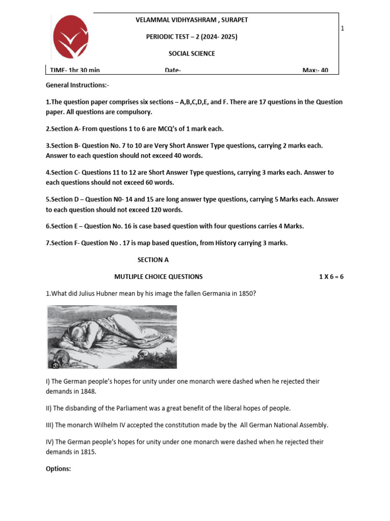 Answer Key Grade 10 PT2 Social Question Paper | PDF | British Raj