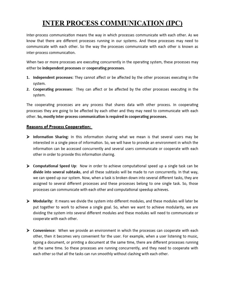 Inter Process Communication Download Free Pdf Process Computing Kernel Operating System 