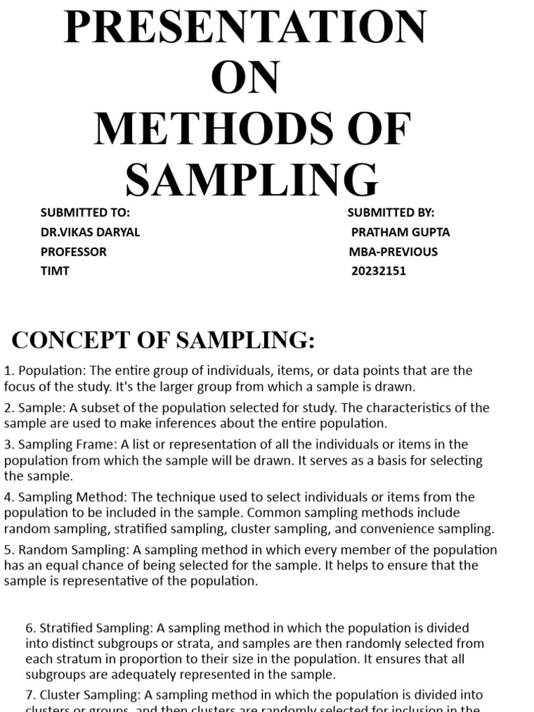 Methods-Of-Sampling (BRM) | PDF | Sampling (Statistics) | Statistics