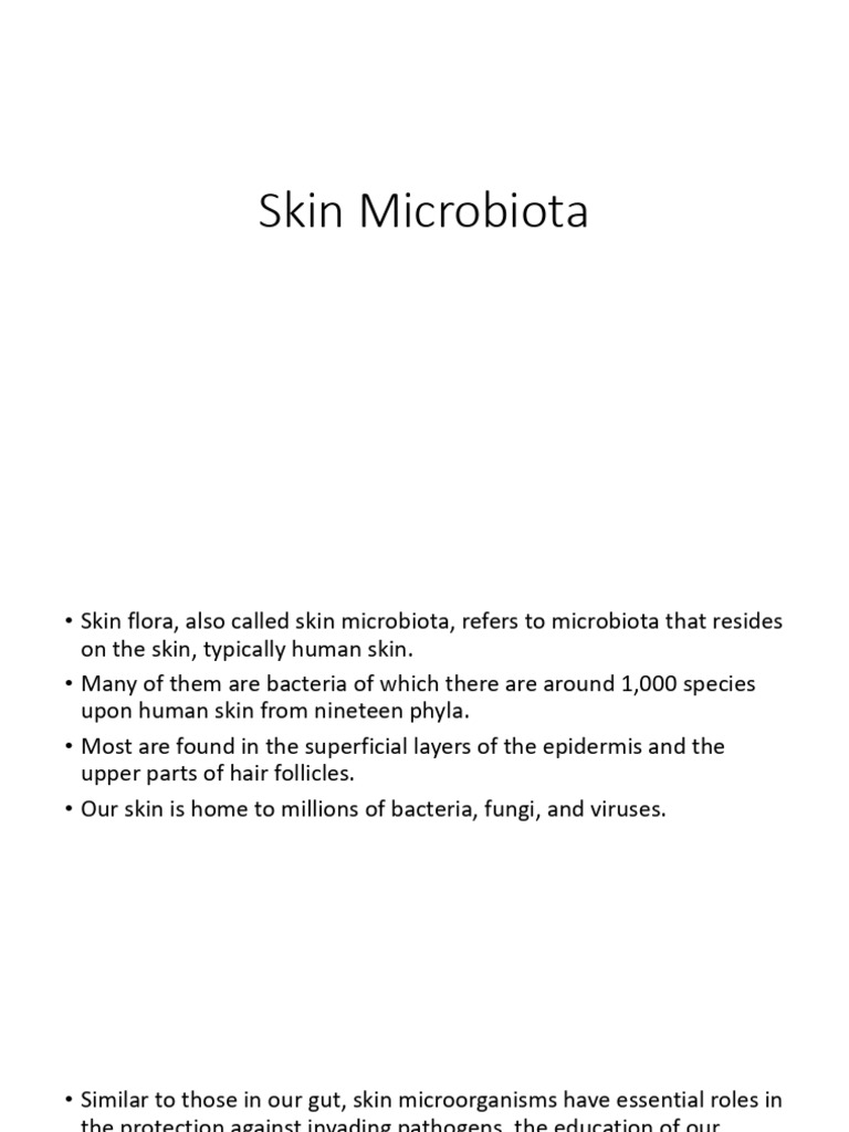 Skin Microbiota (1) | PDF | Skin | Microbiota