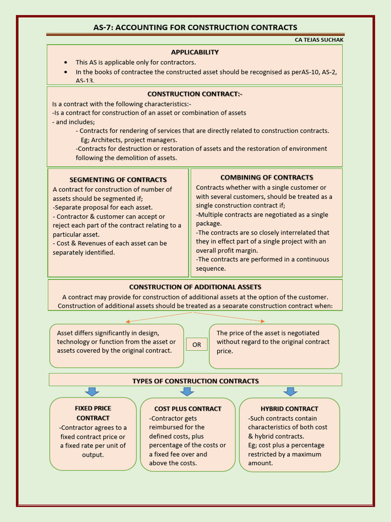 Construction Contracts Accounting Guide | PDF | Business Economics ...