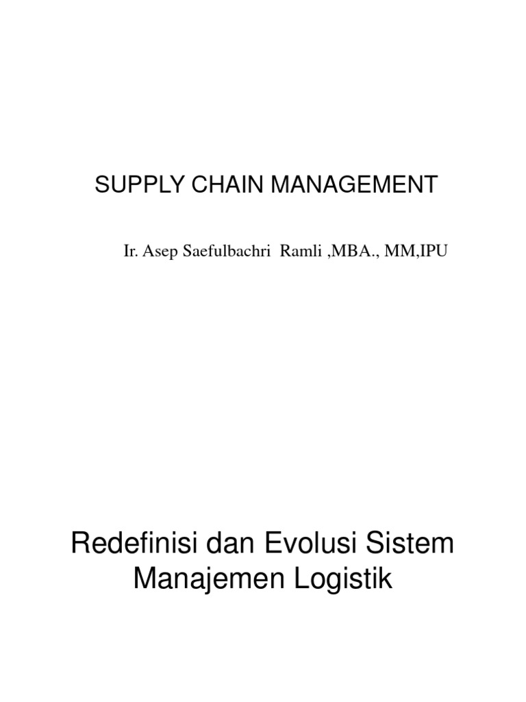 Supply Chain Management PII 2024 | PDF | Logistics | Supply Chain