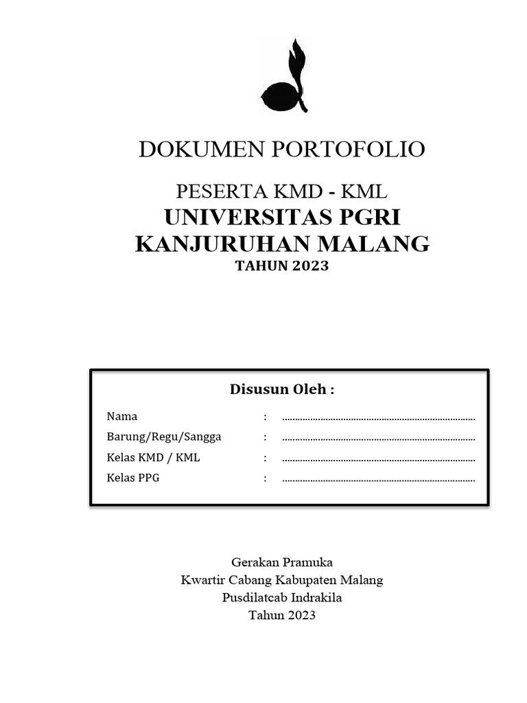 Contoh Portofolio Tugas Peserta KMD KML | PDF
