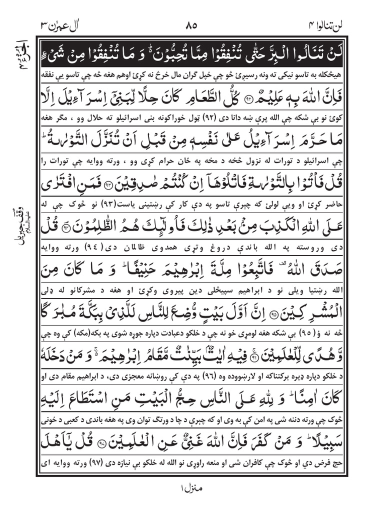 Quran para 04 With Pashto Translation | PDF