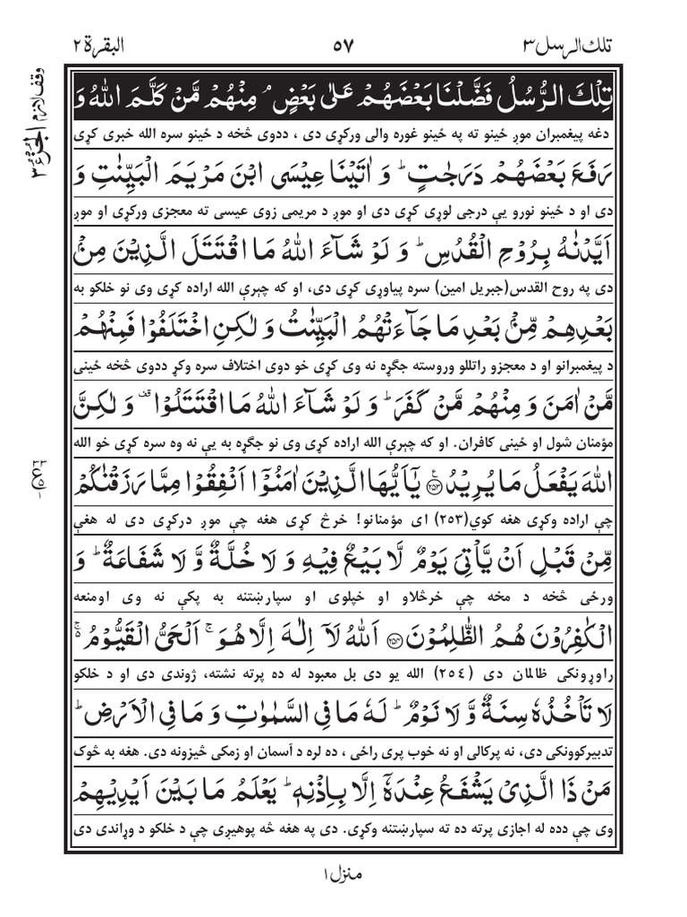 Quran para 03 With Pashto Translation | PDF