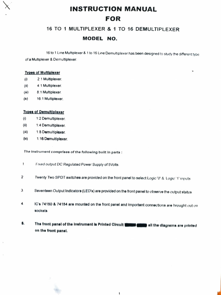 Mux & Demux | PDF | Logic Gate | Electronics