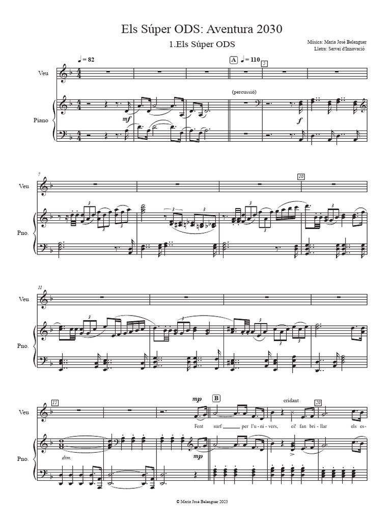 1-Els Súper ODS-piano I Veu | PDF