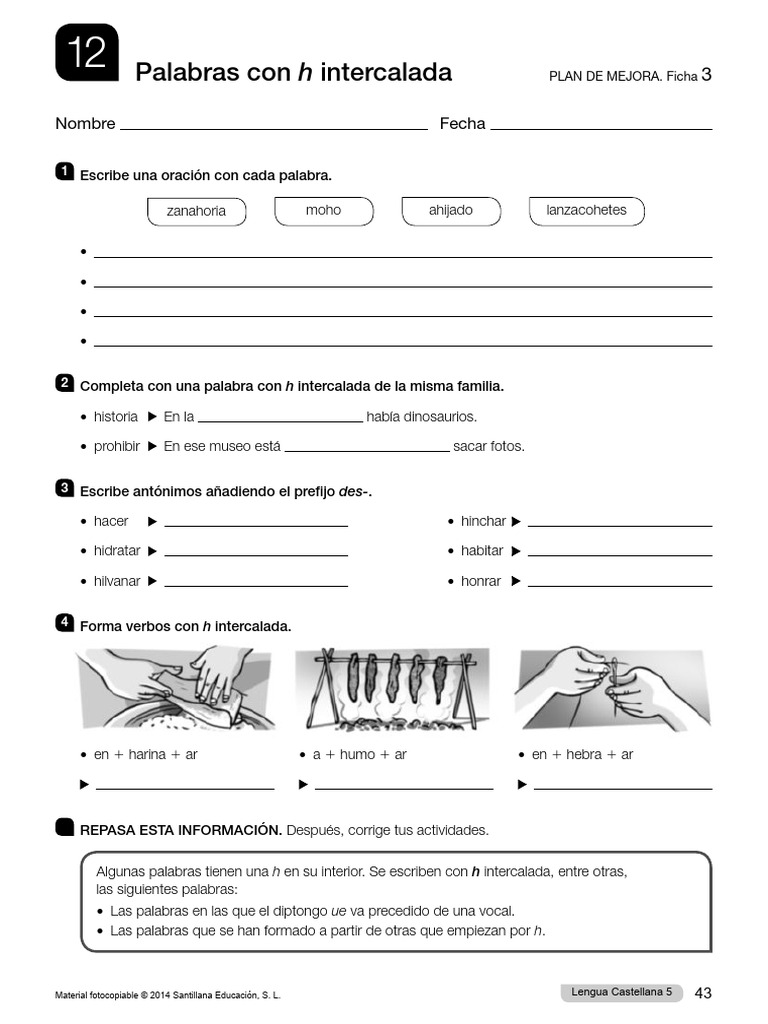 Palabras H Intercalada | PDF