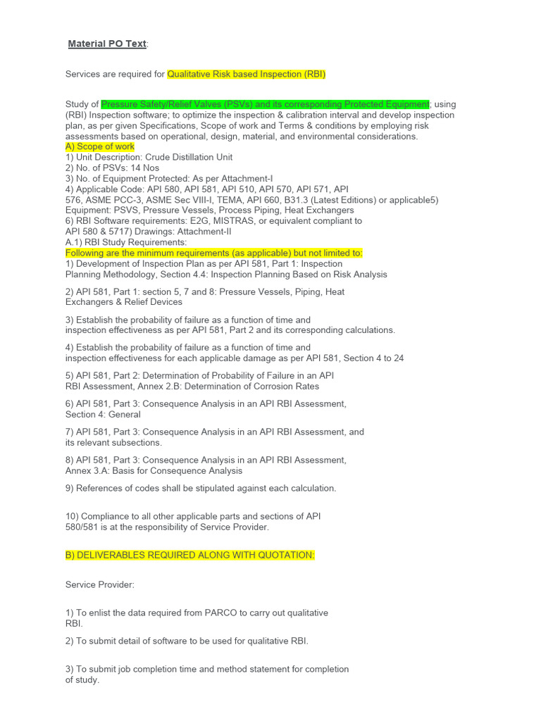 Material PO Text | PDF