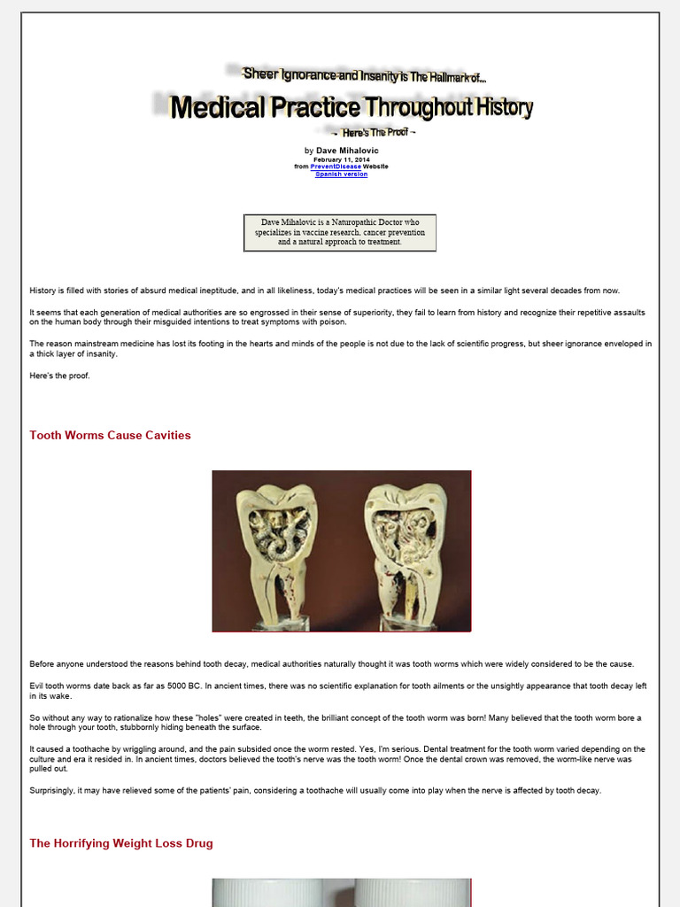 Sheer Ignorance and Insanity Is The Hallmark of Medical Practice ...