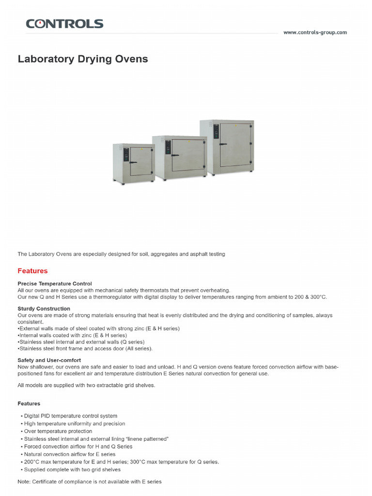 Laboratory Drying Ovens | PDF