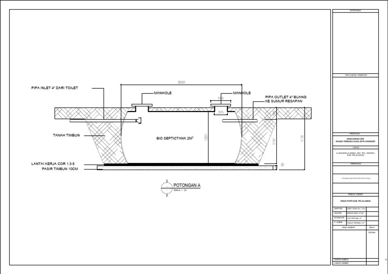 03.mep.04 Potongan A - A Bio Septic Tank | PDF