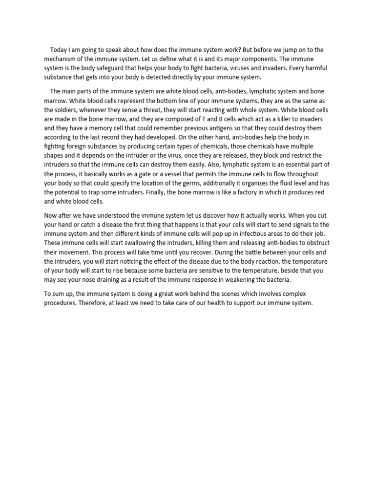 How Doeas The Immune System Work 113930 Download Free Pdf Immune