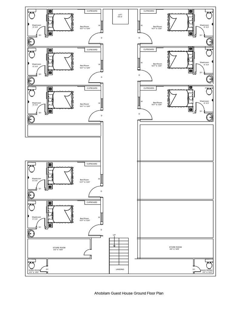 Ahobilam Guest House GL Plan | PDF | Interior Design | Bathing