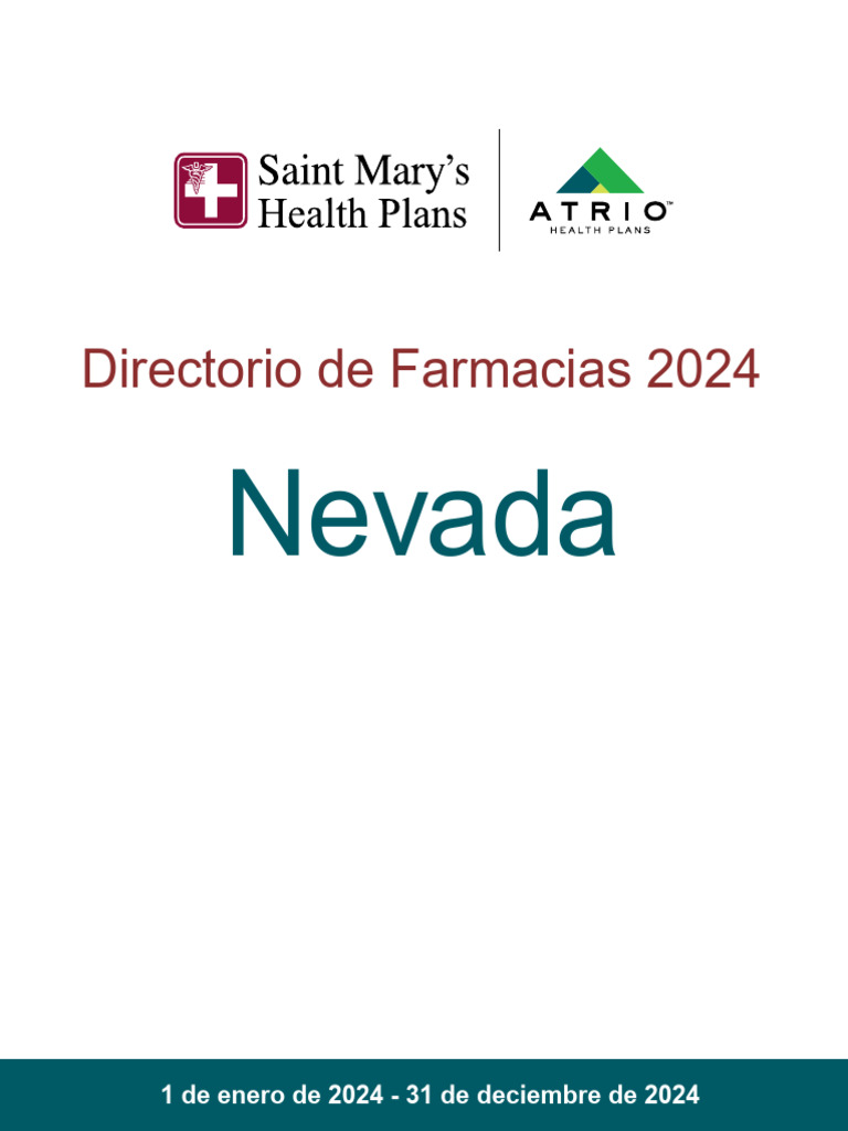 2024 Pharmacy Directory Spanish SMNV | PDF | Farmacia | Farmacología