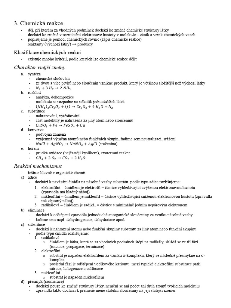 Chemická Reakce | PDF