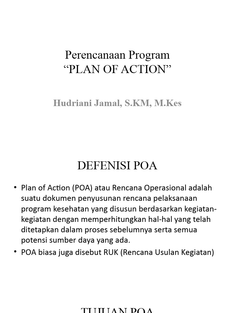 Materi 4-POA Perencanaan Program | PDF | Karier & Perkembangan | Bisnis