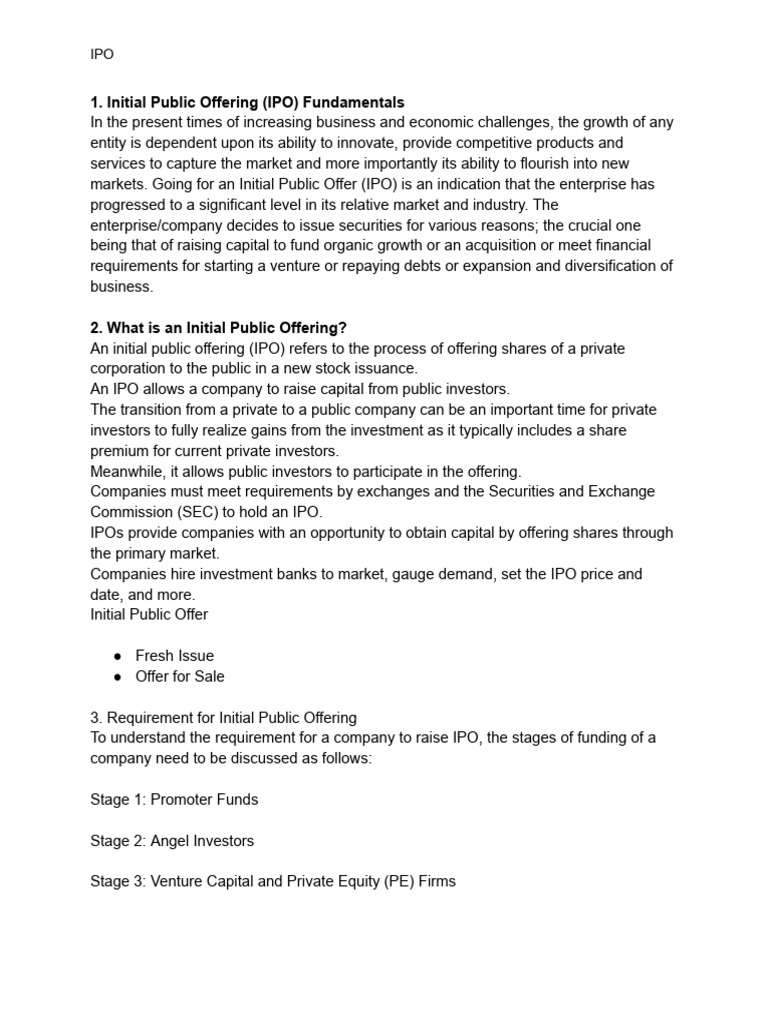 Untitled Document | PDF | Initial Public Offering | Stocks