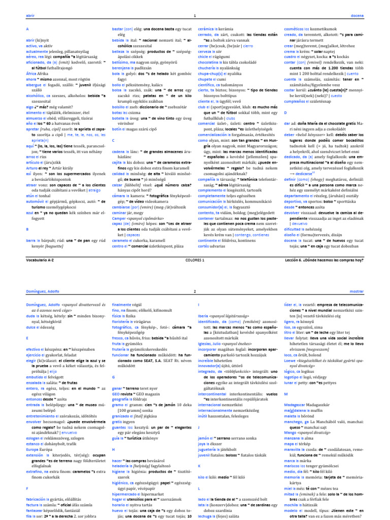 C1-L06 Vocabulario A-Z | PDF