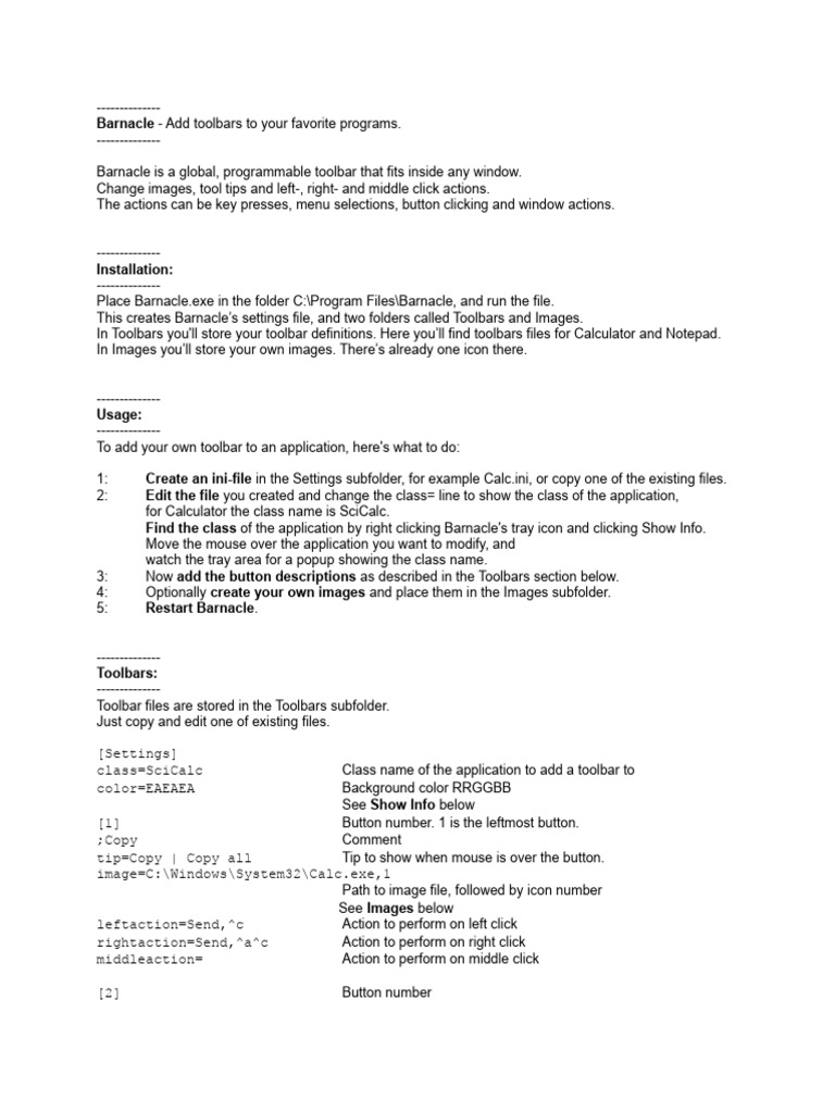 Barnacle | PDF | Icon (Computing) | Button (Computing)